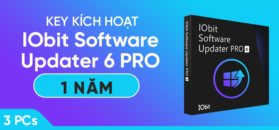 Key kích hoạt IObit Software Updater 6 PRO (1 năm, 3 PCs) | Divine Shop